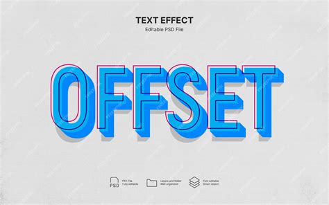Premium Psd Offset Print Text Effect