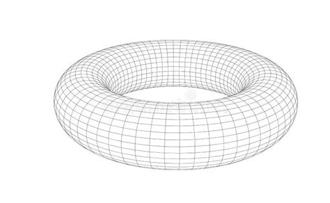 Vector Illustration Of A Torus With Wireframe Mesh Stock Vector Illustration Of Generated
