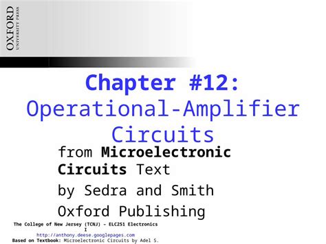 Ppt Chapter 12 Operational Amplifier Circuits Dokumen Tips
