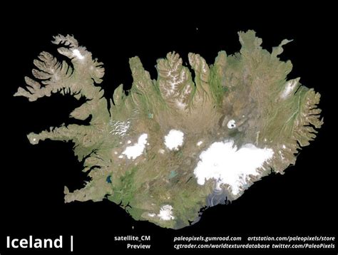 Iceland Satellite High Resolution Maps And Masks Texture Cgtrader
