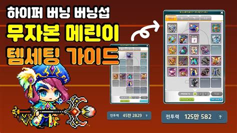 전투력 3배 올릴 수 있는 버닝서버 무자본 메린이 템세팅 가이드 메이플스토리 무자본육성 메이플 버닝서버 무자본육성 Youtube