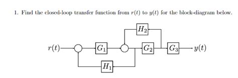 Solved Find The Closed Loop Transfer Function From R T To Chegg