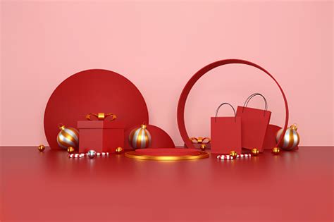 메리 크리스마스와 행복한 새해 개념 빨간 배경에 빨간 쇼핑 백 판매 배너 디자인 3d 일러스트레이션 12월 31일에 대한 스톡 사진 및 기타 이미지 Istock