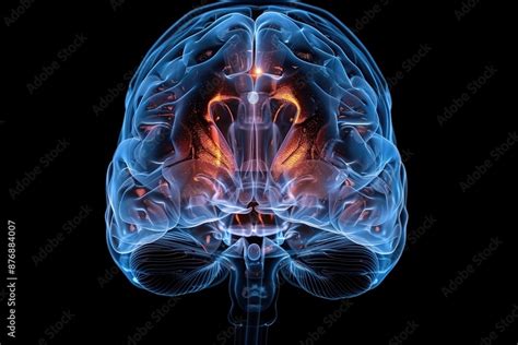 Brain Scan A Detailed Image Of An Mri Brain Scan Showing Different