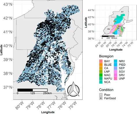 Map Of The Chesapeake Bay Watershed Blue Background Shading With Download Scientific Diagram