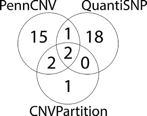 Overlapping Copy Number Variant Regions Cnvrs From Three Cnv Calling