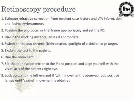 Static Retinoscopy By Neha D Jadhav Boptometry 2nd Yr Pdf