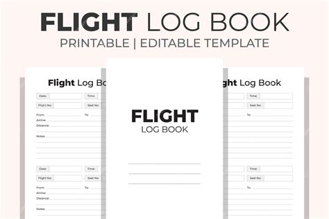 Premium Vector Flight Log Book Kdp Interior