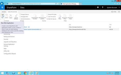 Create Web Application In Sharepoint Server 2016