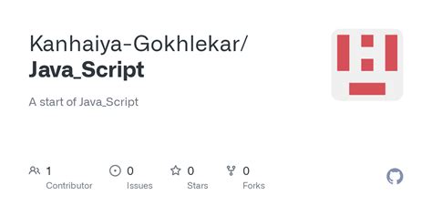 Github Kanhaiya Gokhlekarjavascript A Start Of Javascript
