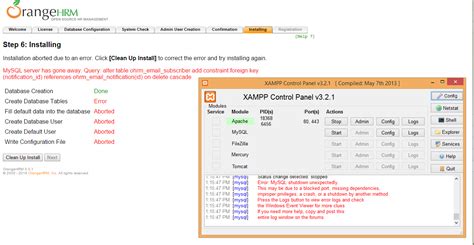 Xampp Issue Setting Up Mysql With Orangehrm Stack Overflow