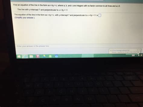 Solved Find An Equation Of The Line In The Form Ax By C Chegg