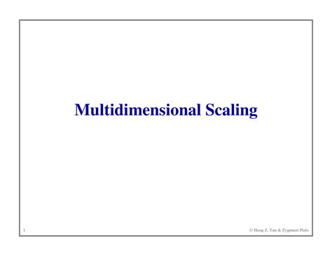 multidimensional scaling psychophysics lecture slides ece 51100