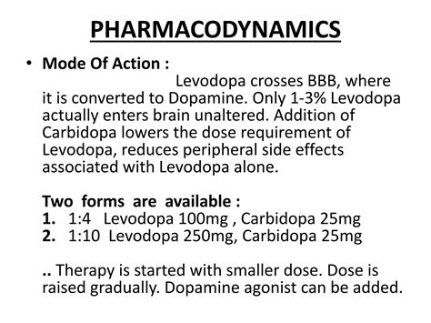 Clinical Pharmacy Drug Profile Of Levodopa Pptx