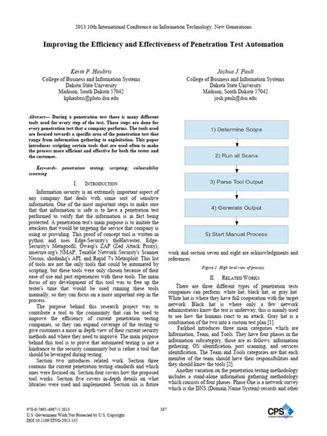 improving the efficiency and effectiveness of penetration test