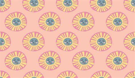Premium Vector Cute Sun Pattern Background Vector Design