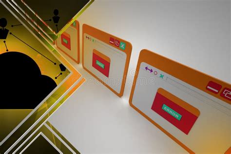 web page showing error stock illustration illustration of alert 72527775