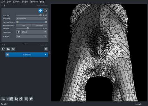 Surface Normals Wireframe — Napari