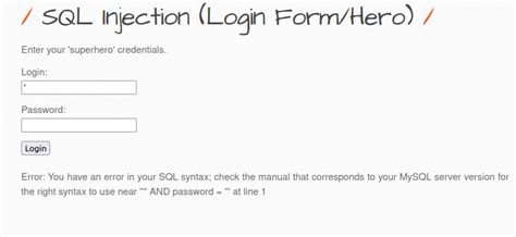 Bwapp Sql Injection Login Formhero