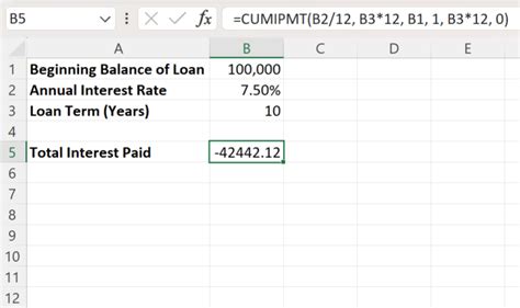 Excel How To Calculate Total Interest Paid On Loan