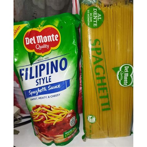 Del Monte Spaghetti Bundle 800g W Filipino Style Spaghetti Sauce 1kg