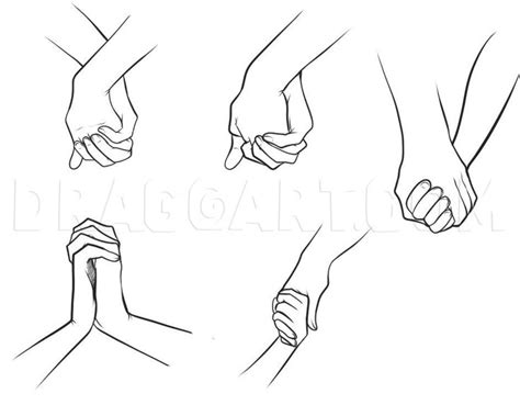 How To Draw Holding Hands Step By Step Drawing Guide By Dawn Dragoart Com Hand Drawing