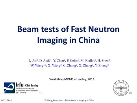 Ppt Beam Tests Of Fast Neutron Imaging In China Powerpoint Presentation Id1609945