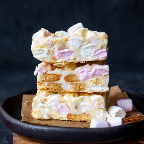 Easy White Chocolate Rocky Road Only 3 Ingredients Easy Peasy Foodie