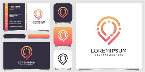 크리에이티브 맵 핀 로고 디자인 크리에이 티브 포인트 기술 벡터 기술 전자 제품 디지털 로고 타입 아이콘 또는 디자인 개념 및 명함 디자인 Cpu에 대한 스톡 벡터 아트 및