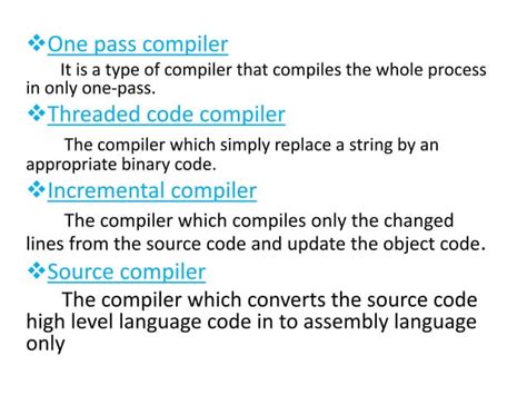 Compiler And Their Types Pptx Programming Languages Computing