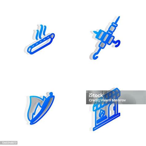 세트 이소메트릭 라인 구운 쉬쉬 케밥 바베큐 쇼핑 빌딩 크로스 핫 칠리 페퍼 포드와 포크와 주걱 아이콘 벡터 3차원 형태에 대한 스톡 벡터 아트 및 기타 이미지 Istock