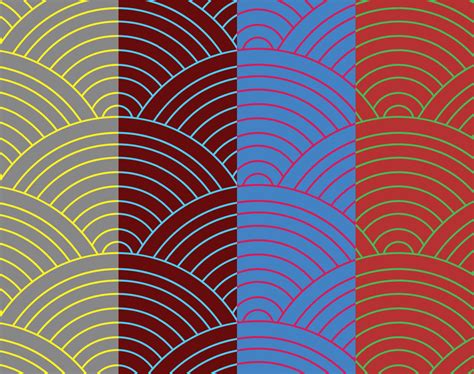 Shell Semi Circle Line Repeat Pattern Seamless Vector Art At Vecteezy