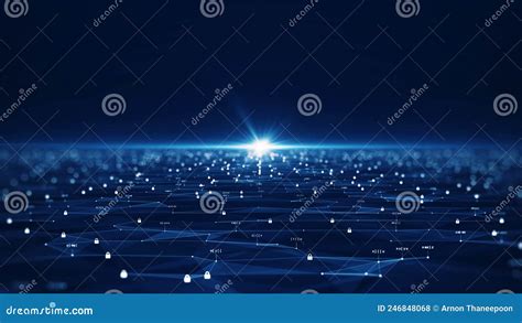 Cybersecurity And Digital Data Protection Technology Concept Connection Of Small Binary Padlock