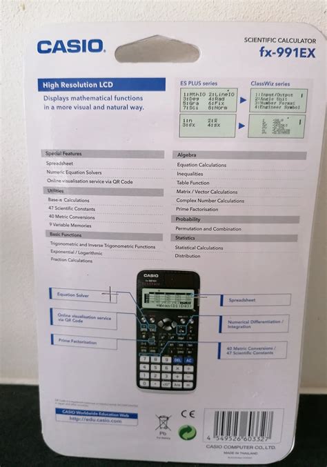 Casio Fx 991ex Scientific Calculator A Level New Karrot