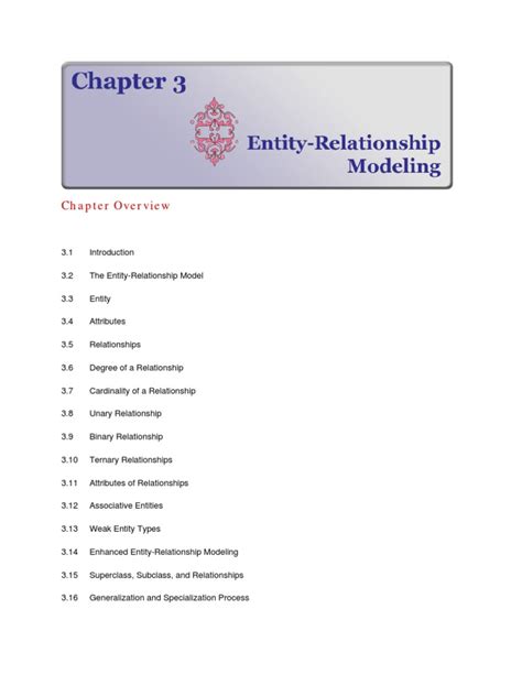 Chapter03 Entity Relationship Modeling Pdf Inheritance Object Oriented Programming
