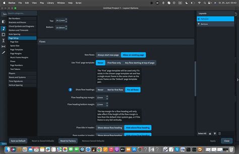 inserting template cause orphan empty pages and other issues dorico