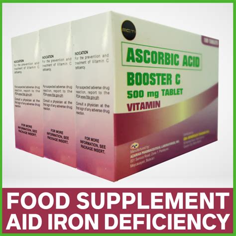 Authentic Ascorbic Acid Vitamin C 500 Mg Booster C 100 Tablets Per