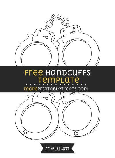 Free Handcuffs Template Medium Templates Handcuffs Police Birthday