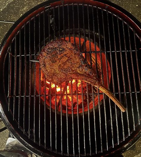 Reverse Sear Tomahawk Ribeye R Oklahomajoe