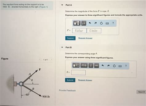 Solved The Resultant Force Acting On The Support Is To Be