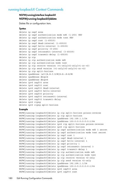 Running Loopbackx Context Commands Hp Tippingpoint Next Generation