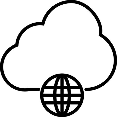 Line Art Illustration Of Internet Cloud Technology Icon 24361873