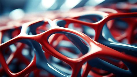 Premium Ai Image Abstract Red And Blue Flowing Network Structure With