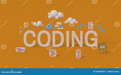 Coding Text 3d Render Illustration Stock Illustration Illustration Of Coding Text 3d Render Illustration Stock Illustration Illustration Of