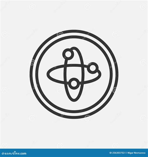Atomic Vector Icon Chemistry Icon Symbol Stock Vector Illustration