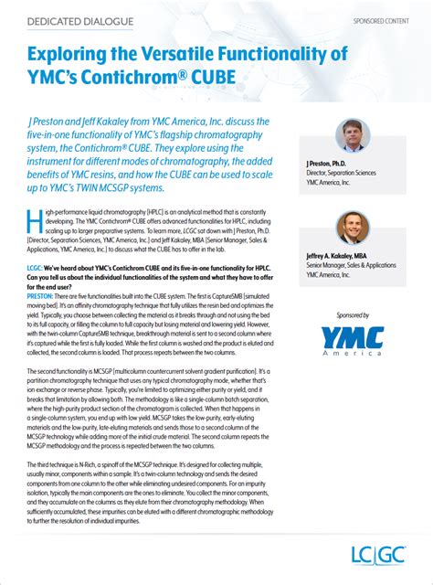 Exploring The Versatile Functionality Of Ymcs Contichrom® Cube