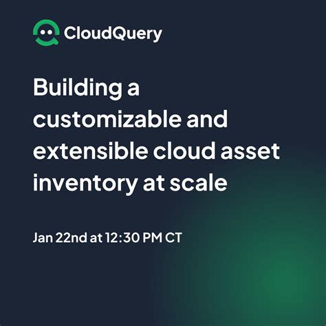 Cloudquery On Linkedin Welcome You Are Invited To Join A Webinar Building A Customizable And