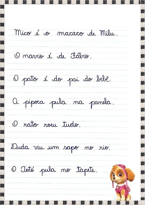 Textos Com Letras Cursivas Retoedu
