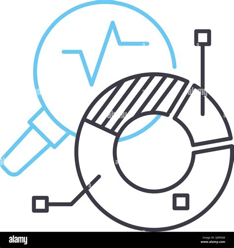 Info Analysis Line Icon Outline Symbol Vector Illustration Concept