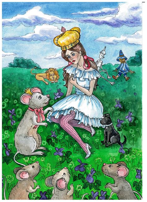 Иллюстрация Волшебник из страны Оз в стиле книжная графика